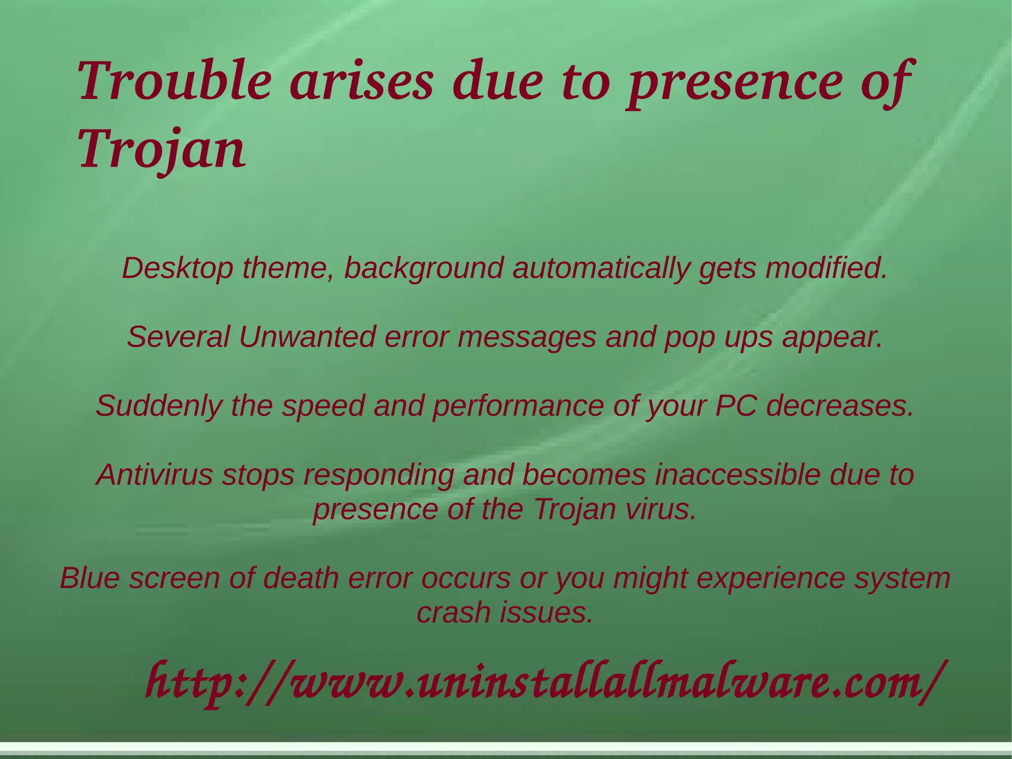 Simplest way to remove Trojan virus | PPT