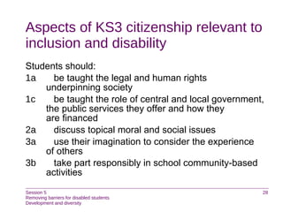 Removing Barriers For Disabled Students - Session Five | PPT | Debated ...