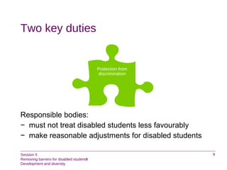 Removing Barriers For Disabled Students - Session Five | PPT