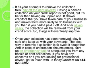 Removing collections from credit reports | PPT