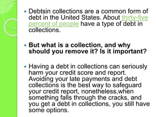Removing collections from credit reports | PPT