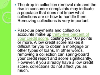 Removing collections from credit reports | PPT