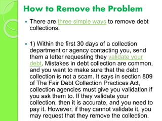 Removing collections from credit reports | PPT