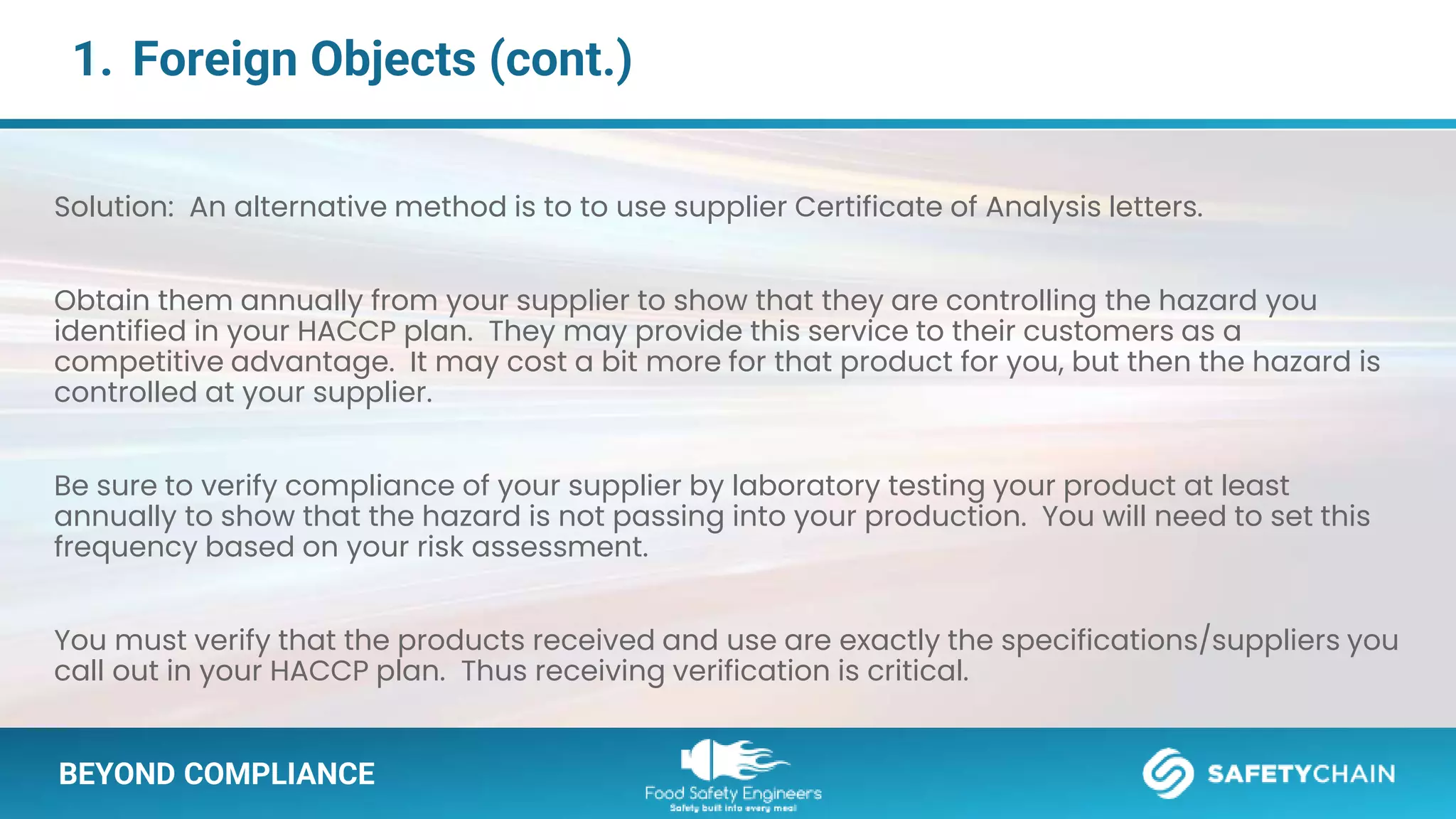Removing Pinch Points in Your Food Safety Plan | PPTX