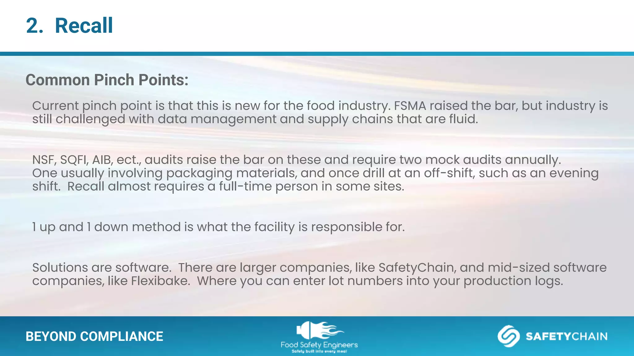 Removing Pinch Points in Your Food Safety Plan | PPTX