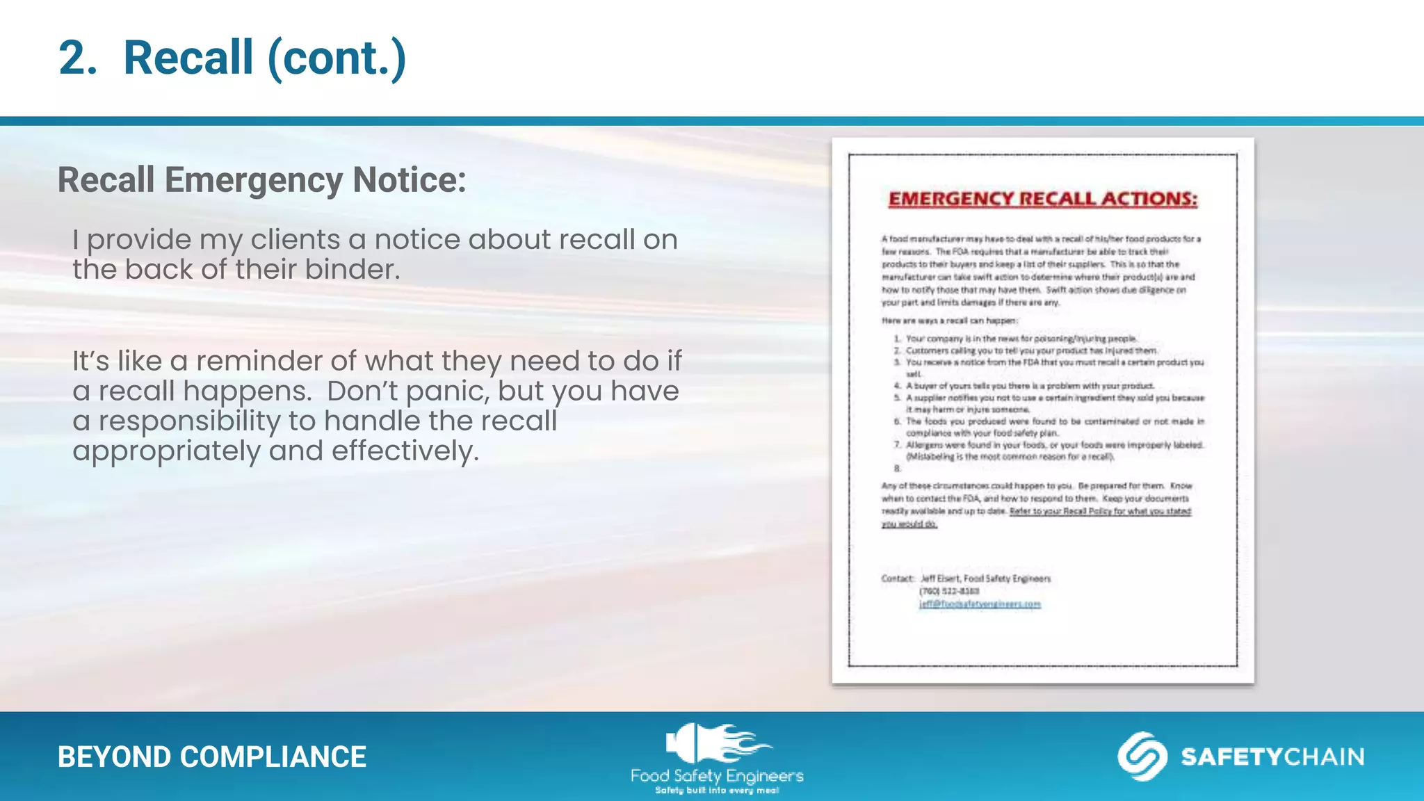 Removing Pinch Points in Your Food Safety Plan | PPTX