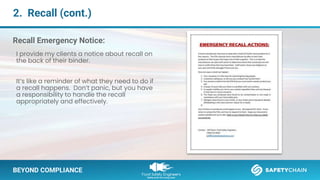 Removing Pinch Points in Your Food Safety Plan | PPTX