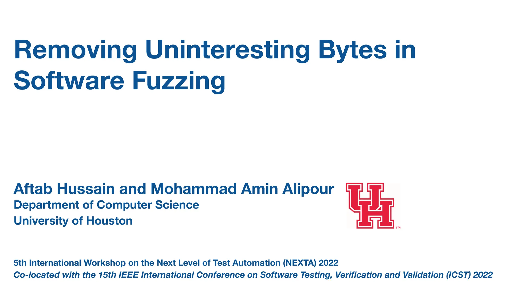 Removing Uninteresting Bytes in Software Fuzzing | PDF