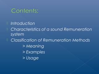 Remuneration method | PPT