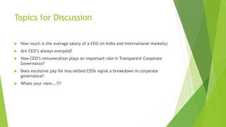 Remuneration of ceos | PPT
