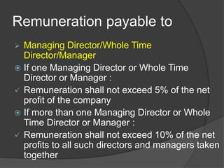 Remuneration to Managerial Personnel | PPTX | Business Accounting ...
