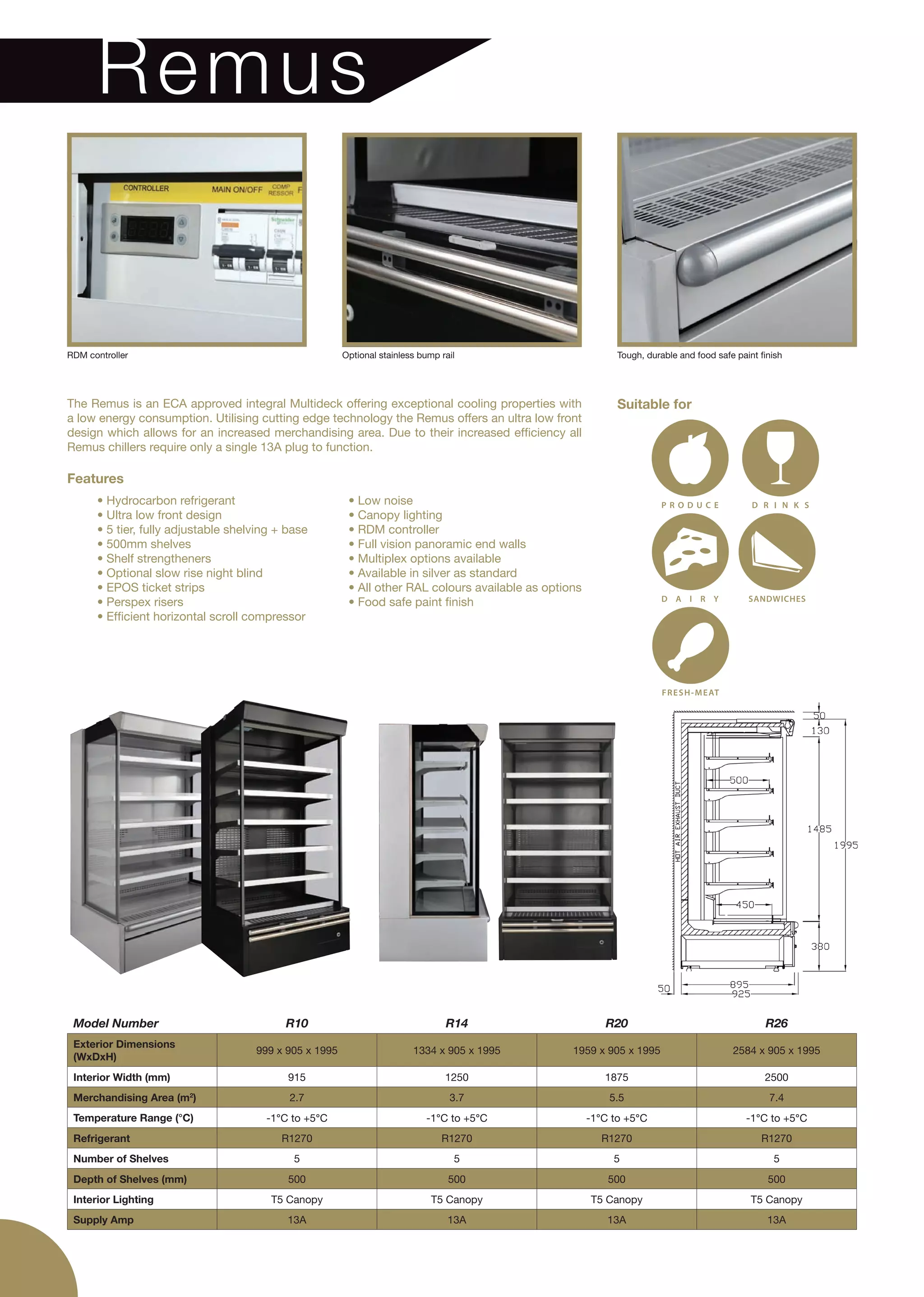 Capital Cooling: Remus Multideck Display Chillers | PDF