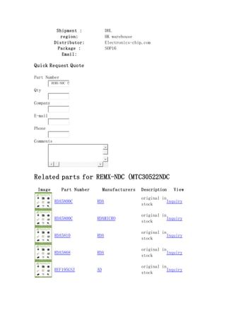 REMX-NDC (MTC30522NDC -AMIS- Elektronik-chip.com kaufen | DOCX