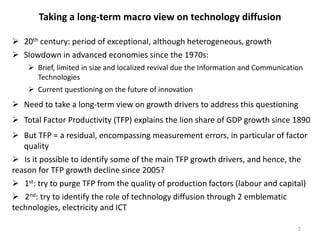 The Role of Production Factor Quality and Technology Diffusion in 20th ...