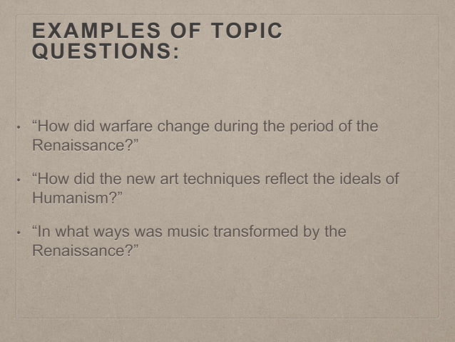 Renaissance Inquiry | PPT