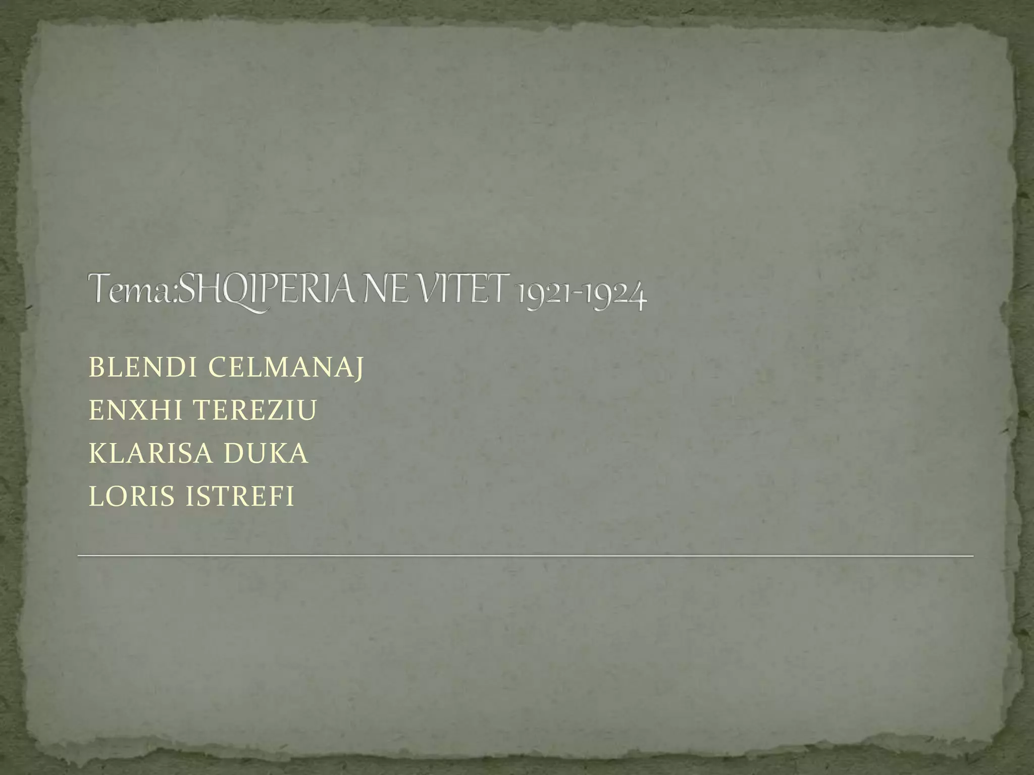 FIGURAT ME TE RENDESISHME NE SHQIPERI | PPT