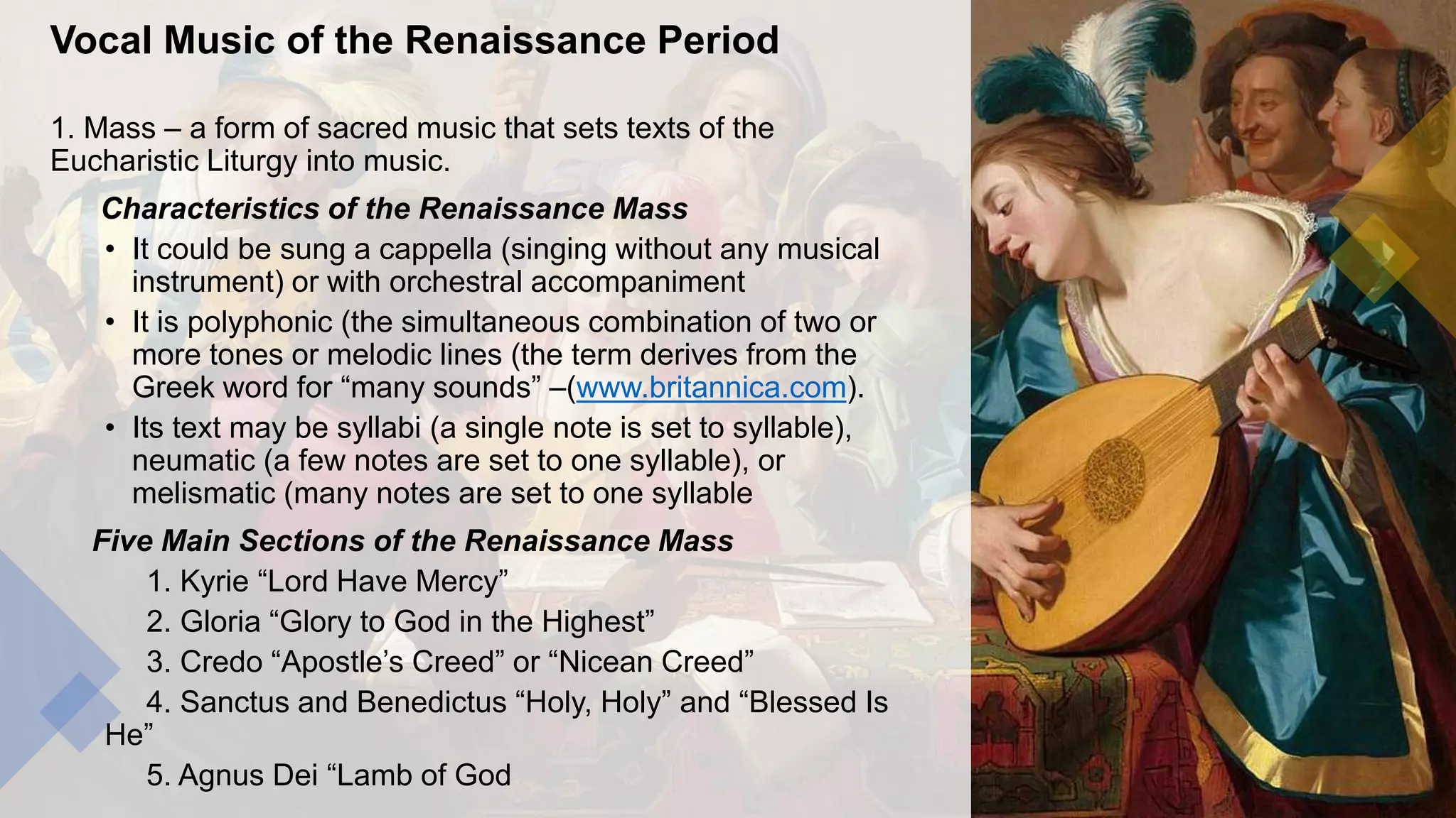 Types of Renaissance Music | PPTX | Classical Music | Music