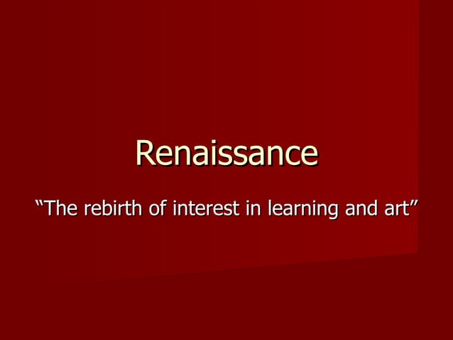 Renaissance | PPT