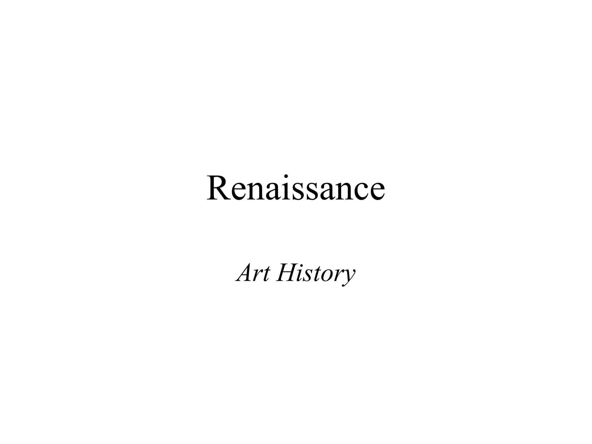 Renaissance Art | PPT