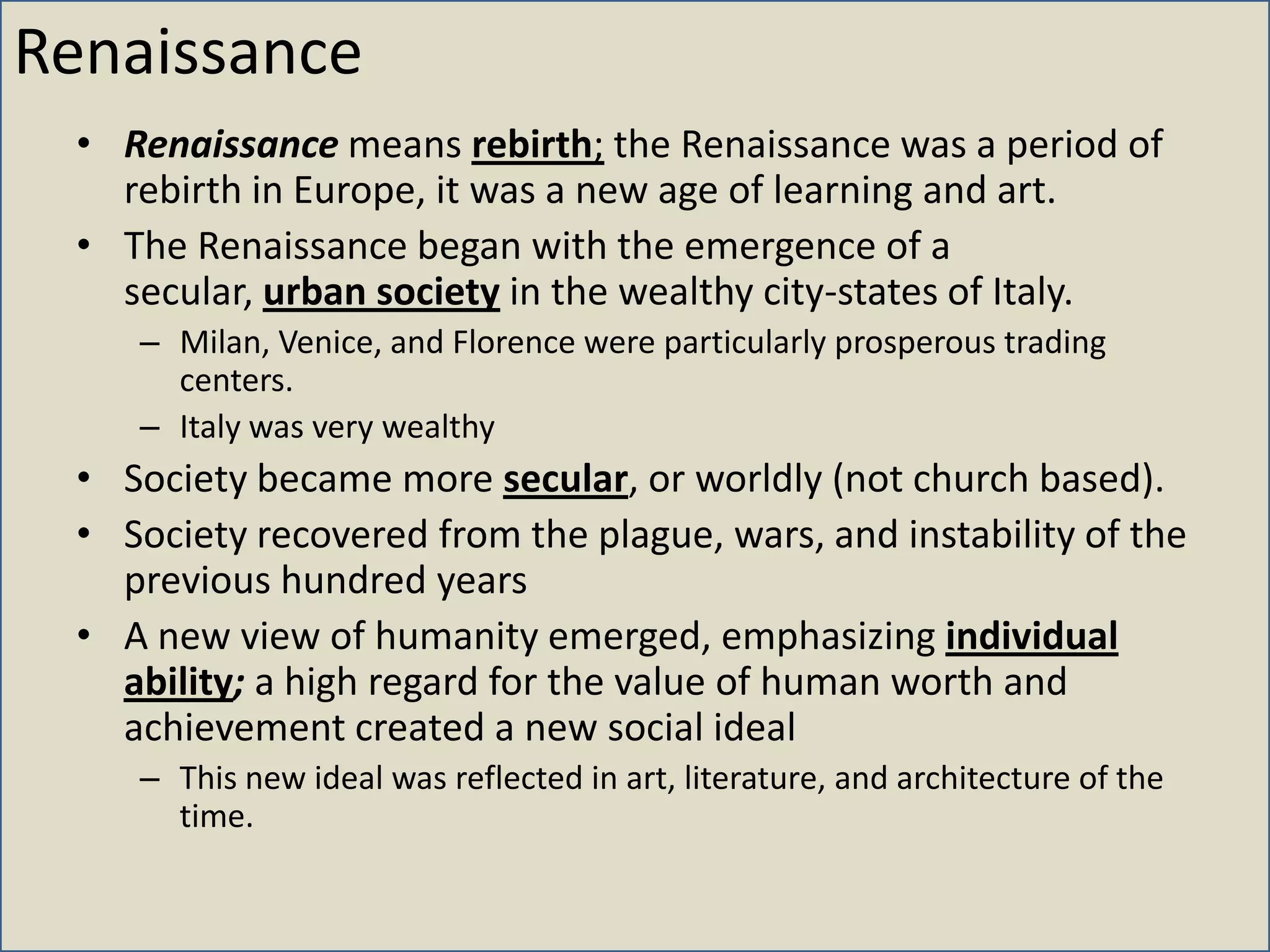 Renaissance | PPTX