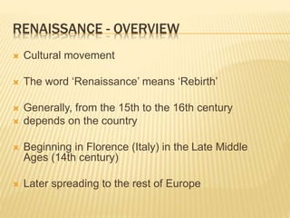 Renaissance | PPTX
