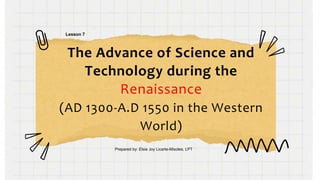 Renaissance 1300 - 1500 A.D in the Western World | PPTX