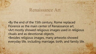 Renaissance period in art appreciation vfhgjvb | PPTX