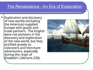 Renaissance.ppt. in history of English literature | PPT