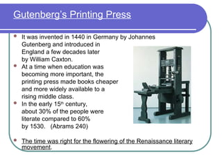 Renaissance.ppt. in history of English literature | PPT