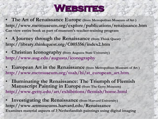 Library Instruction for Renaissance: Italian and Northern | PPT