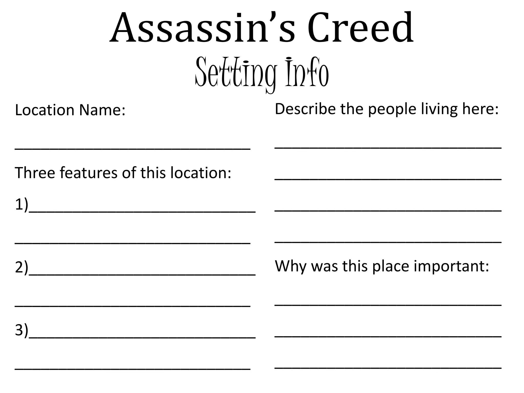 Renaissance assassins creed project | PPTX