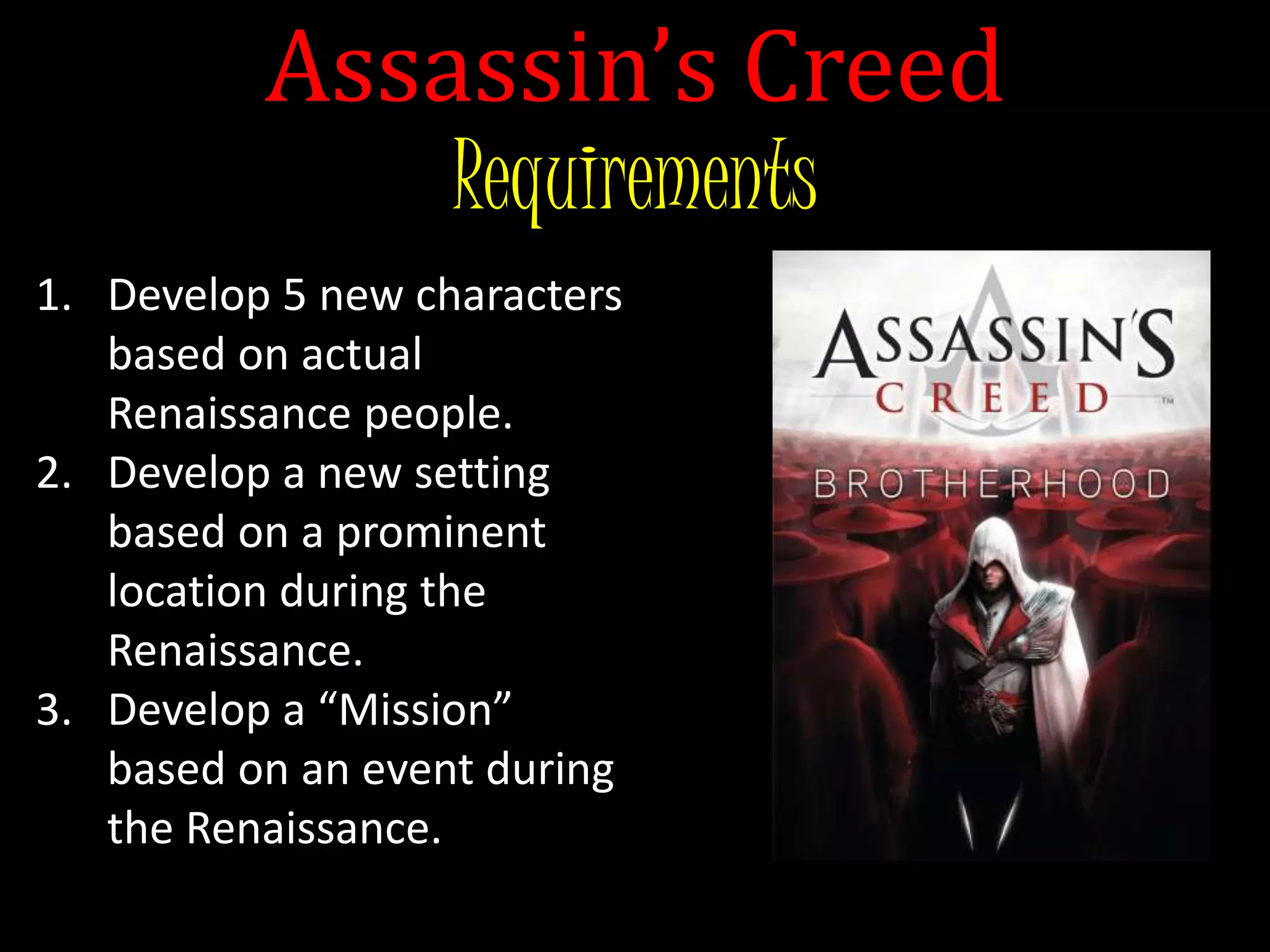 Renaissance assassins creed project | PPTX