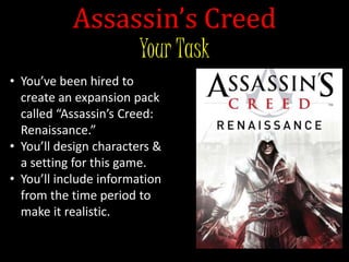 Renaissance assassins creed project | PPTX