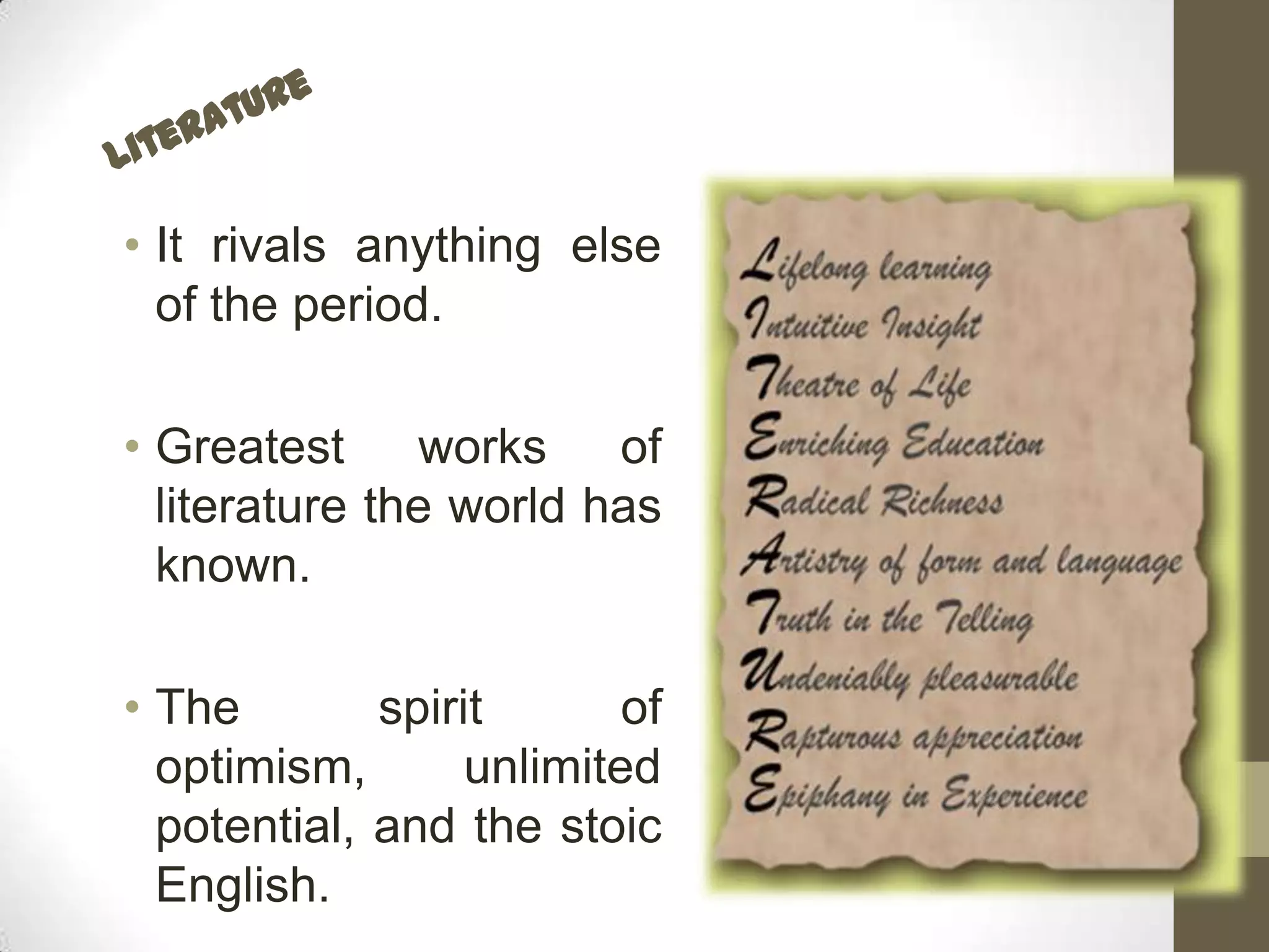 Renaissance : British literature period. | PPTX