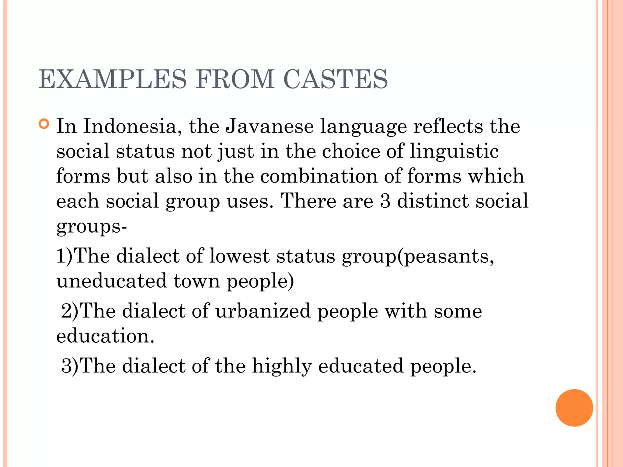 SOCIAL DIALECT | PPT