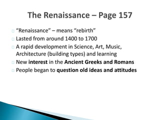 The Renaissance | PPTX