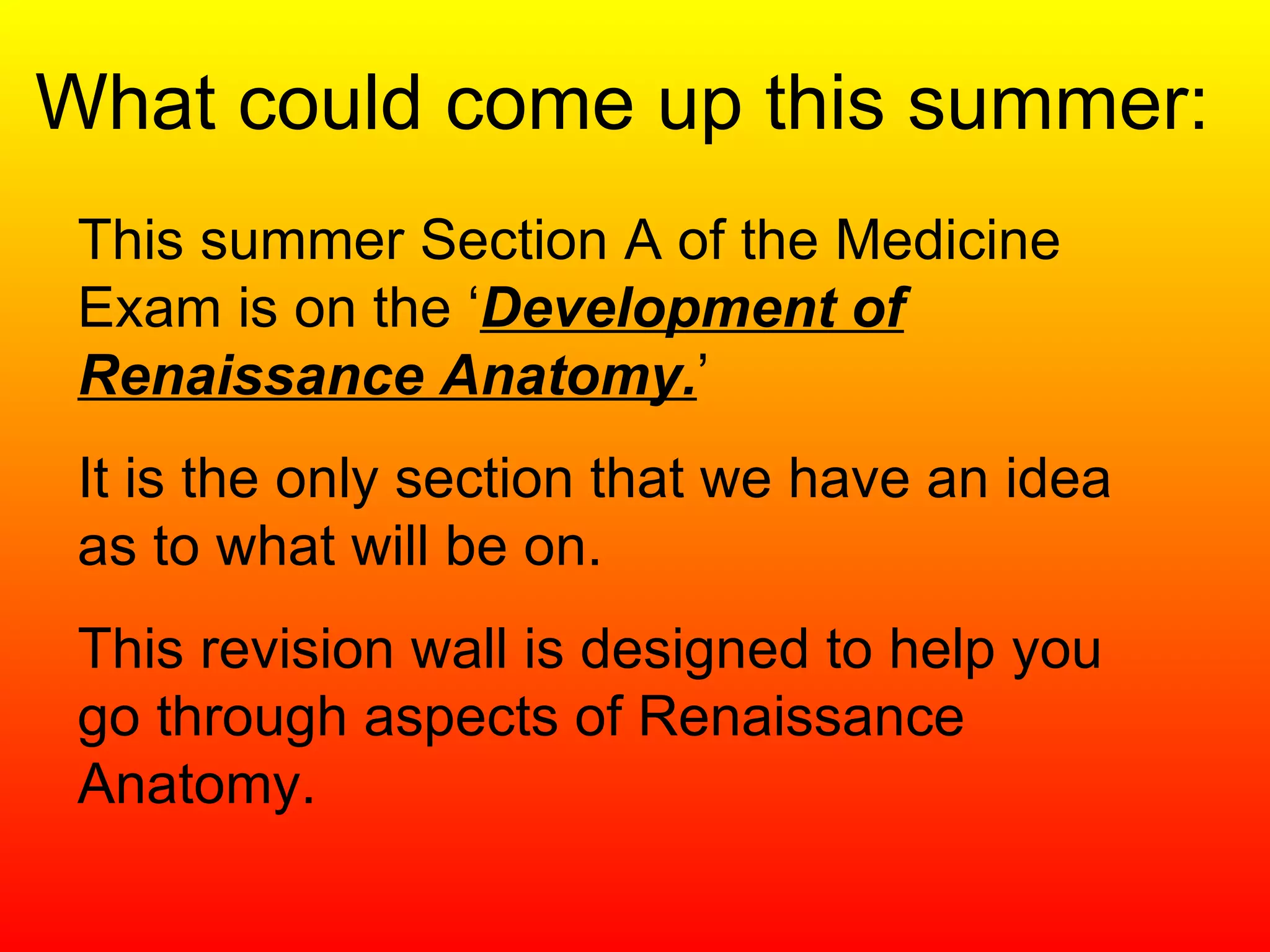 Renaissance Anatomy | PPT