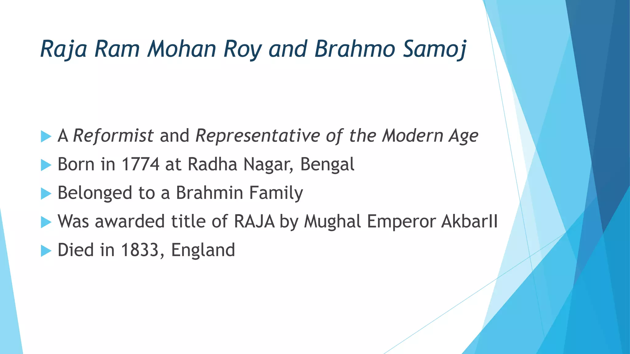 Indian Renaissance Raja Ram M Roy | PPTX