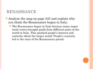 Renaissance and reformation | PPT