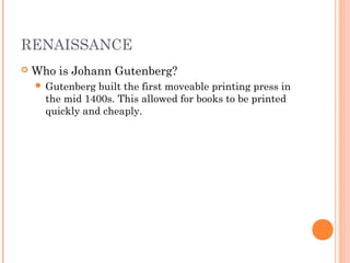 Renaissance and reformation | PPT