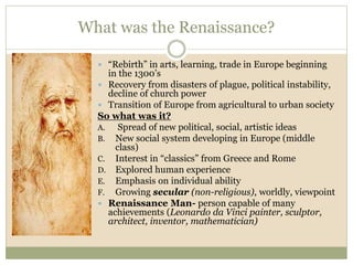 Renaissance and reformation | PPTX