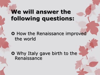 Renaissance and reformation | PPTX