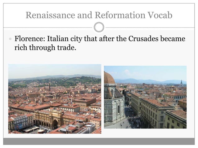 Renaissance and reformation vocabulary | PPTX