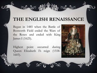 Renaissance and shakespeare | PPTX