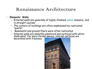 Renaissance Architecture Characteristics
