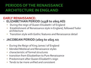 Renaissance architecture in england | PPTX