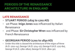 Renaissance architecture in england | PPTX
