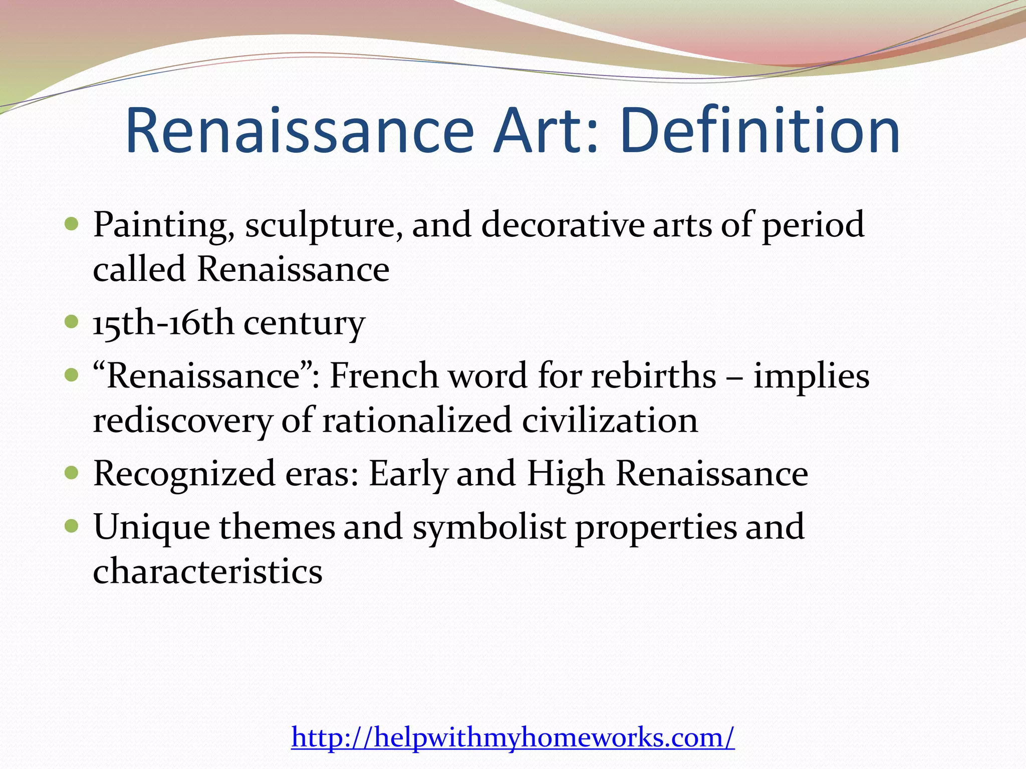 Renaissance art | PPTX | Drawing and Sketching | Arts and Crafts