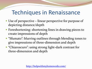 Renaissance art | PPTX | Drawing and Sketching | Arts and Crafts