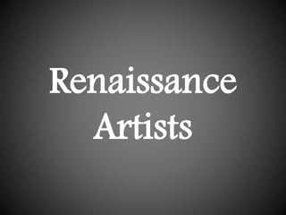 Renaissance Art | PPTX